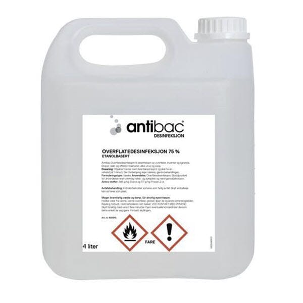 Antibac Overflatedesinfeksjon (4 ltr) - Wellness Norge